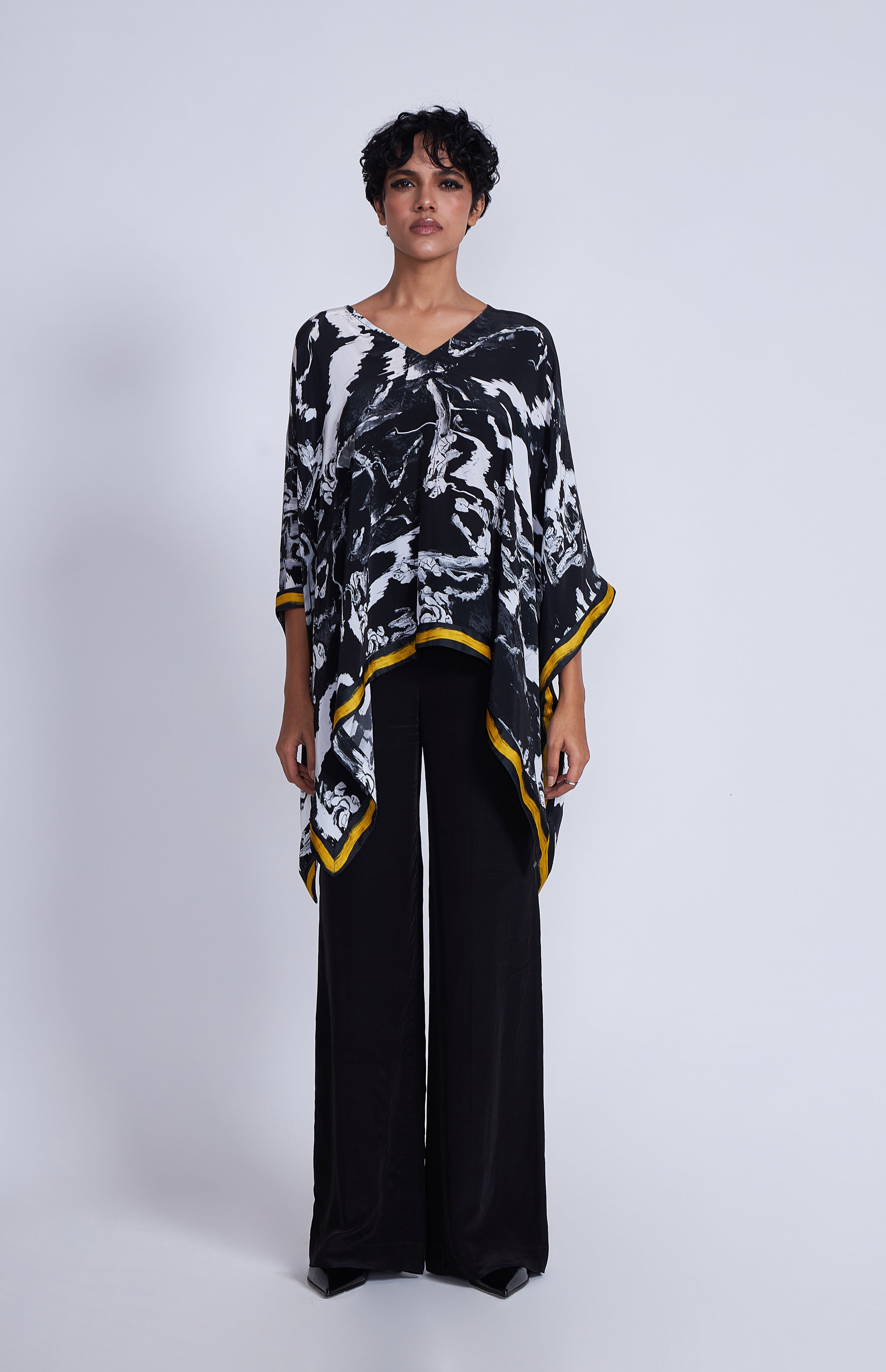 Midori Kaftan Top: SAMPLE SALE – Advait India
